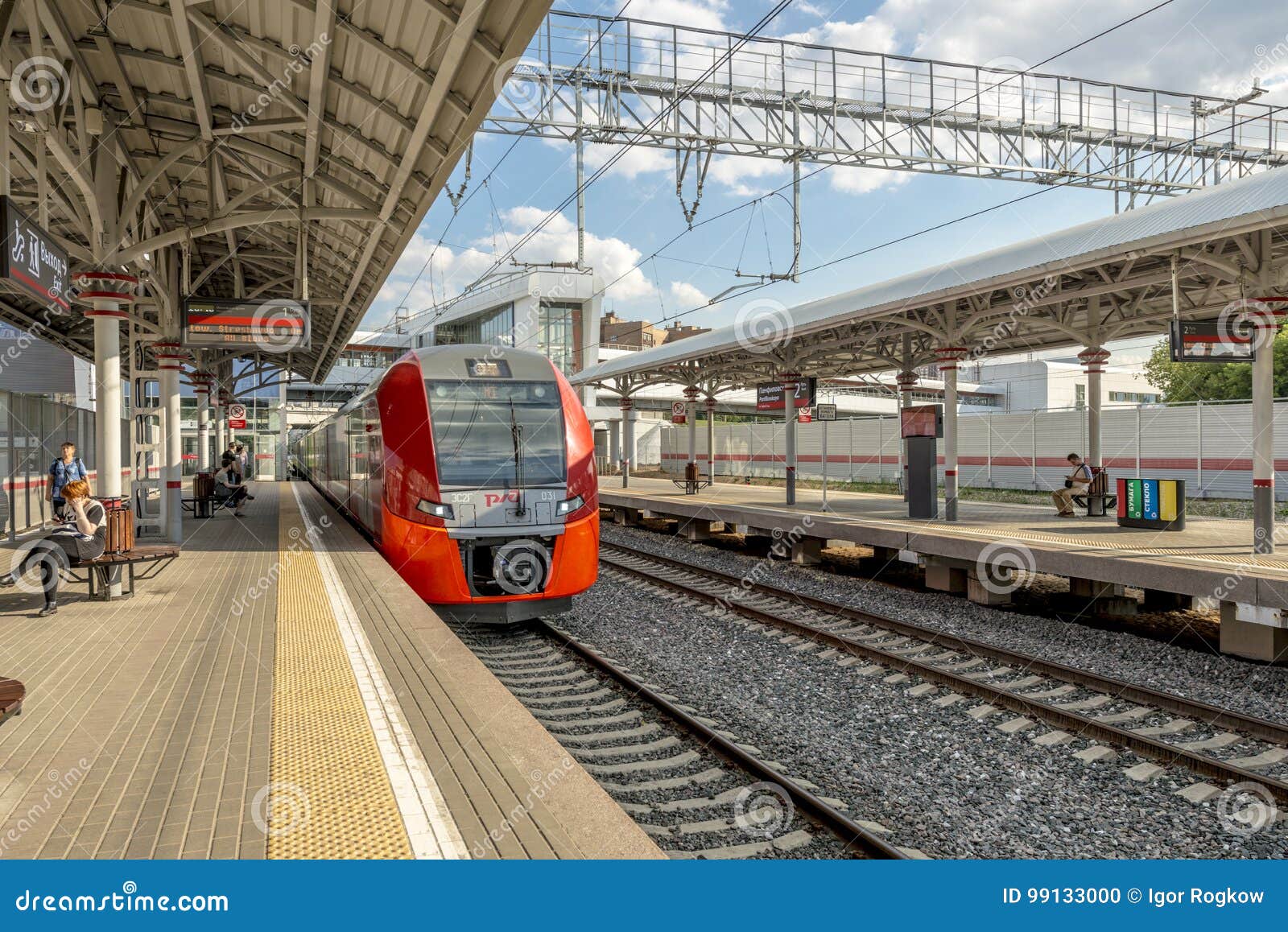 Modern Russian Railways Stations and Passenger Trains Editorial Image ...