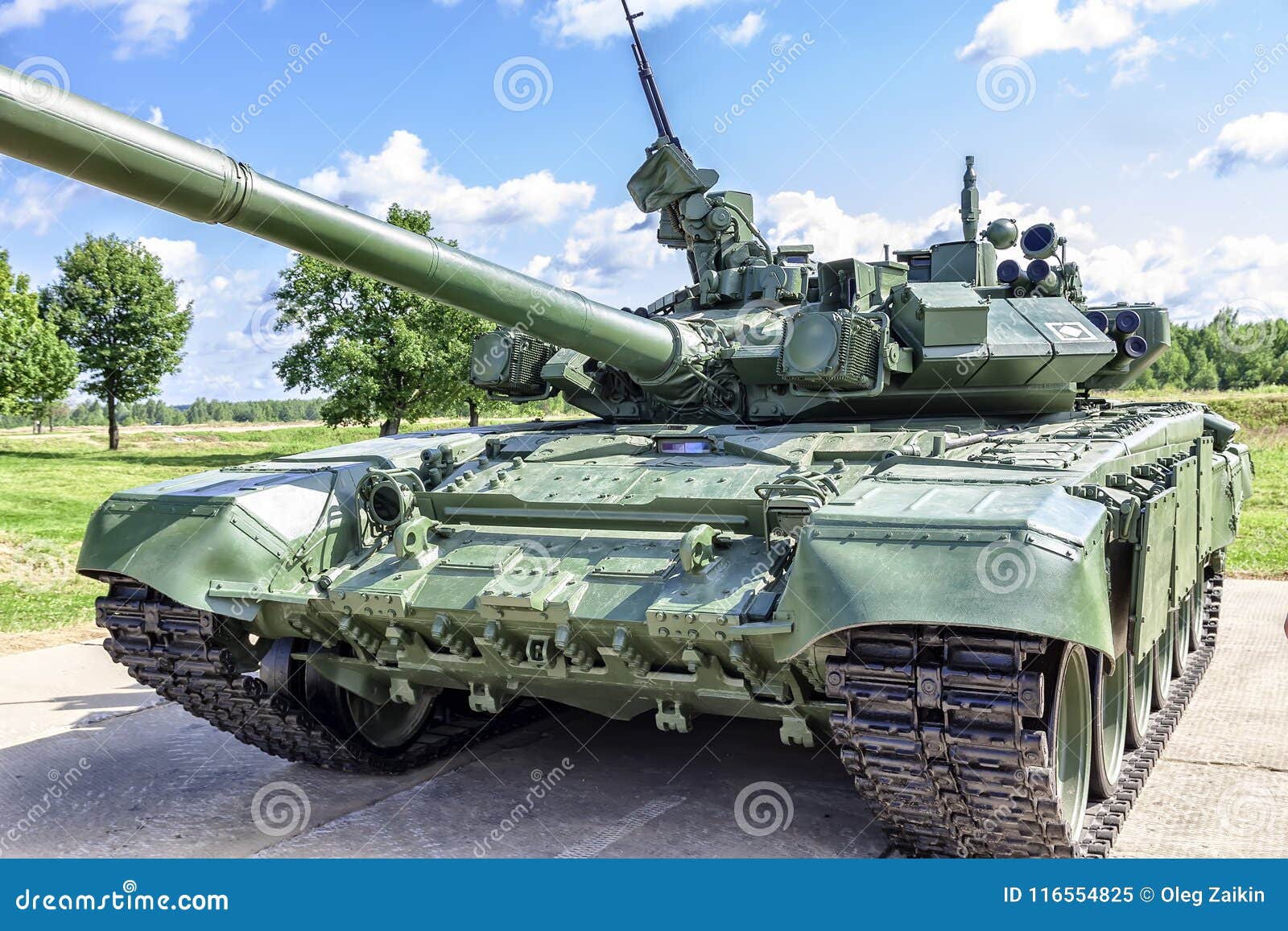 Russian Tank Against the Blue Sky Stock Image - Image of front, army ...