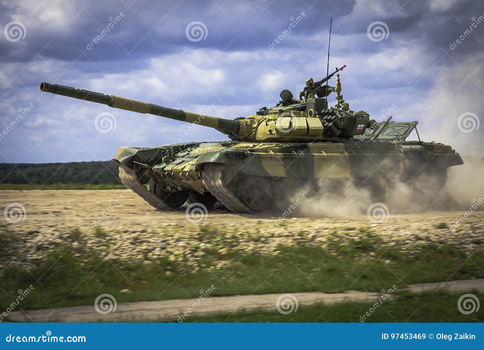 Modern Russian Tank at High Speed Stock Image - Image of fast, armored ...