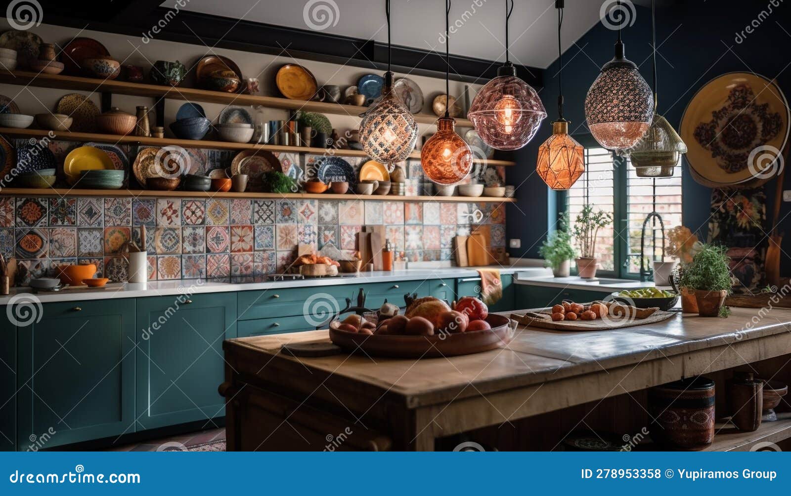 Modern Rustic Kitchen Design with Fresh Healthy Homemade Food Decor ...