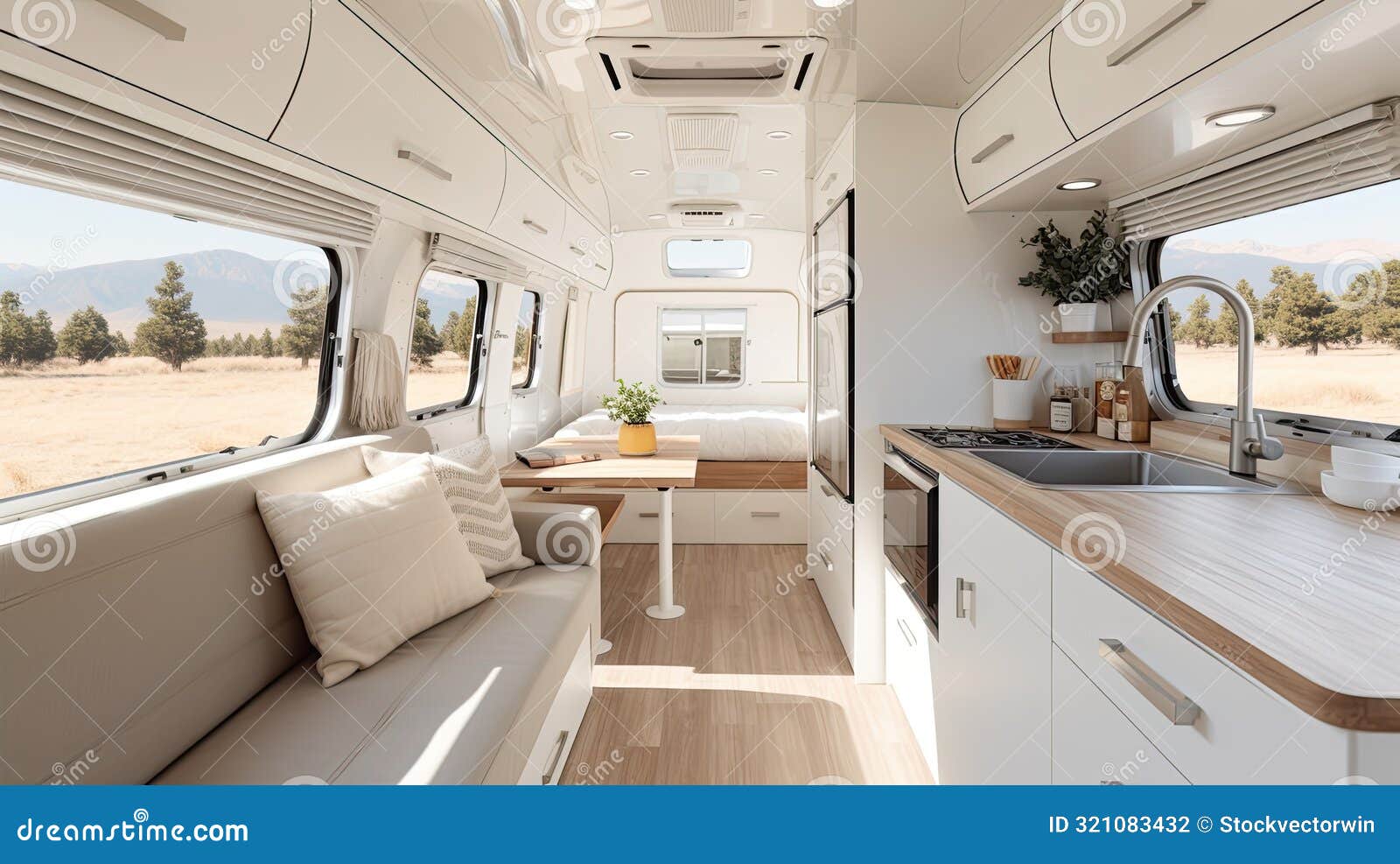 Modern rv interior stock illustration. Illustration of generated ...