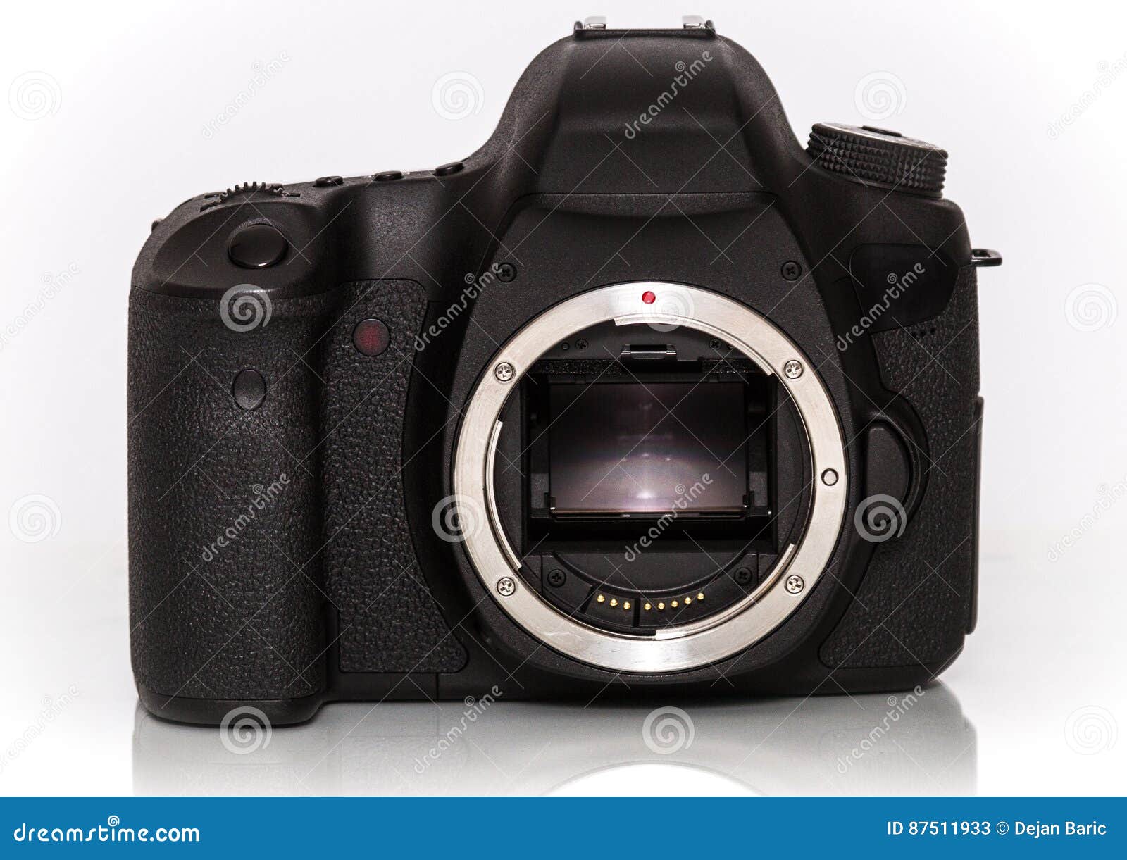 Modern S Digital Camera from Back, Isolated on Wh Stock Image - Image ...