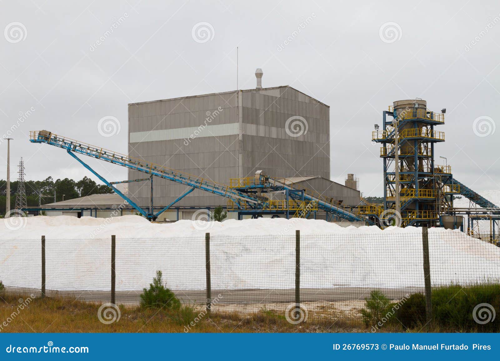 Modern salt refinery stock image. Image of conveyor, building - 26769573