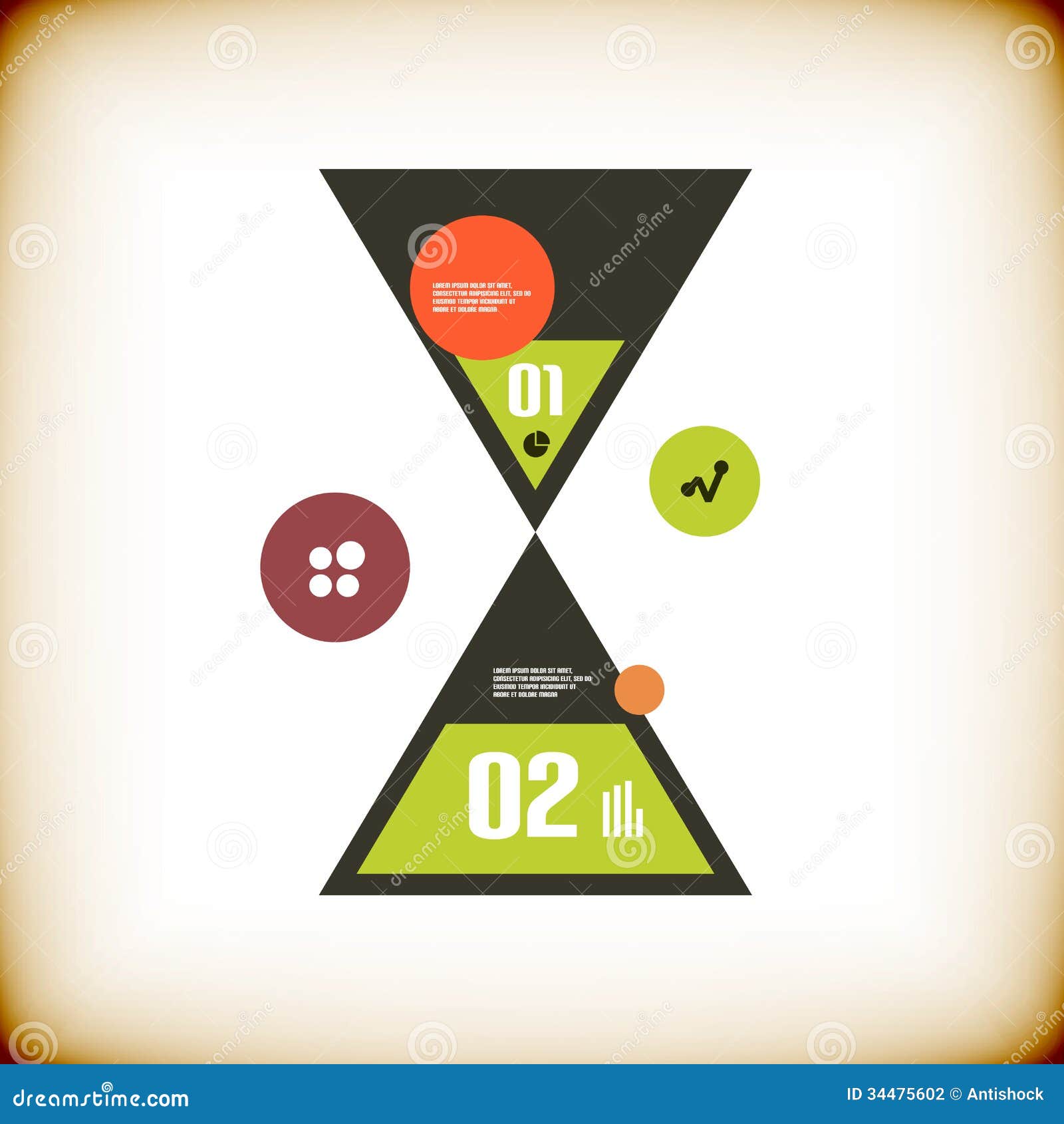 Modern Sand Clock Infographics Options Banner Stock Vector ...
