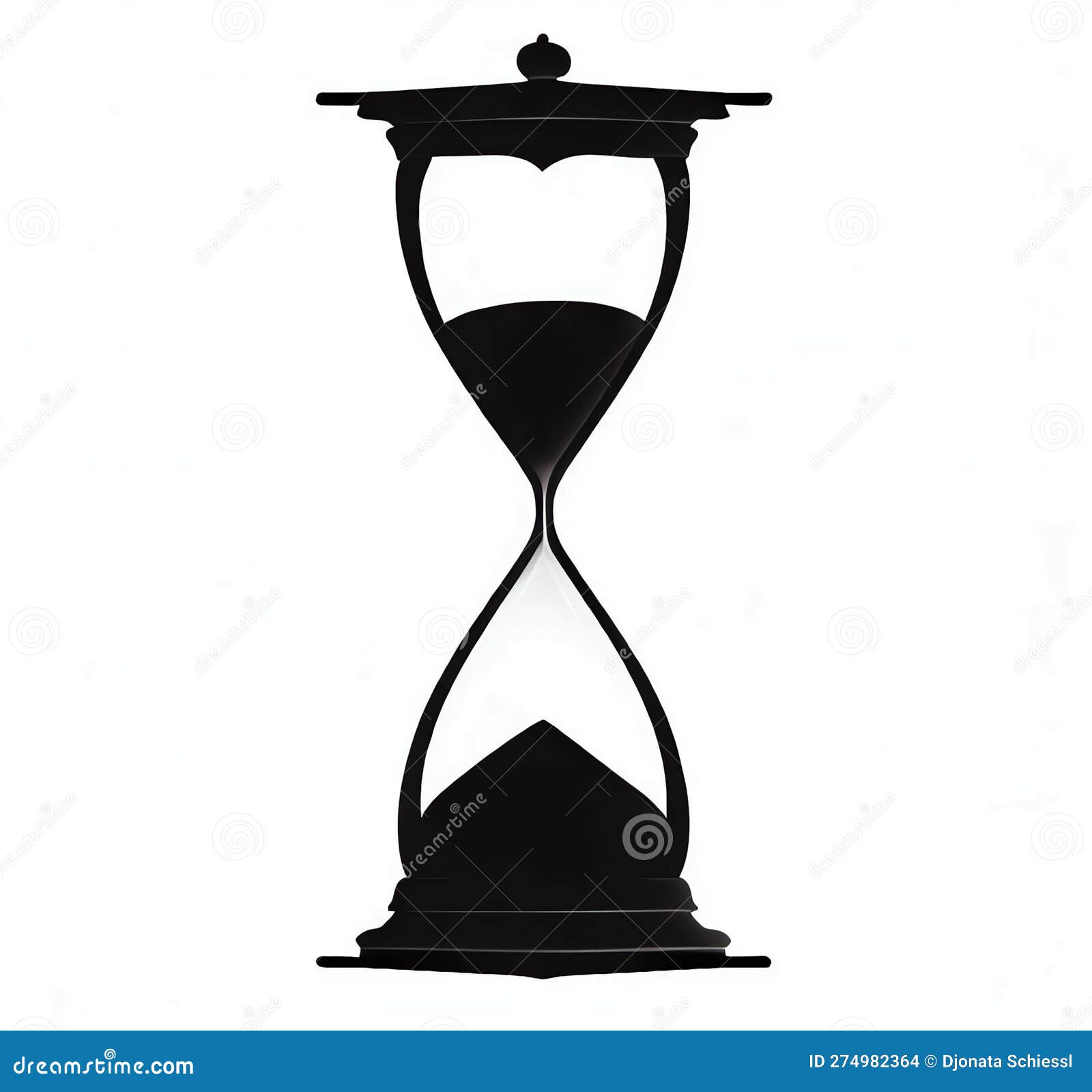 Modern Sand Timer Silhouette Stock Illustration - Illustration of light ...