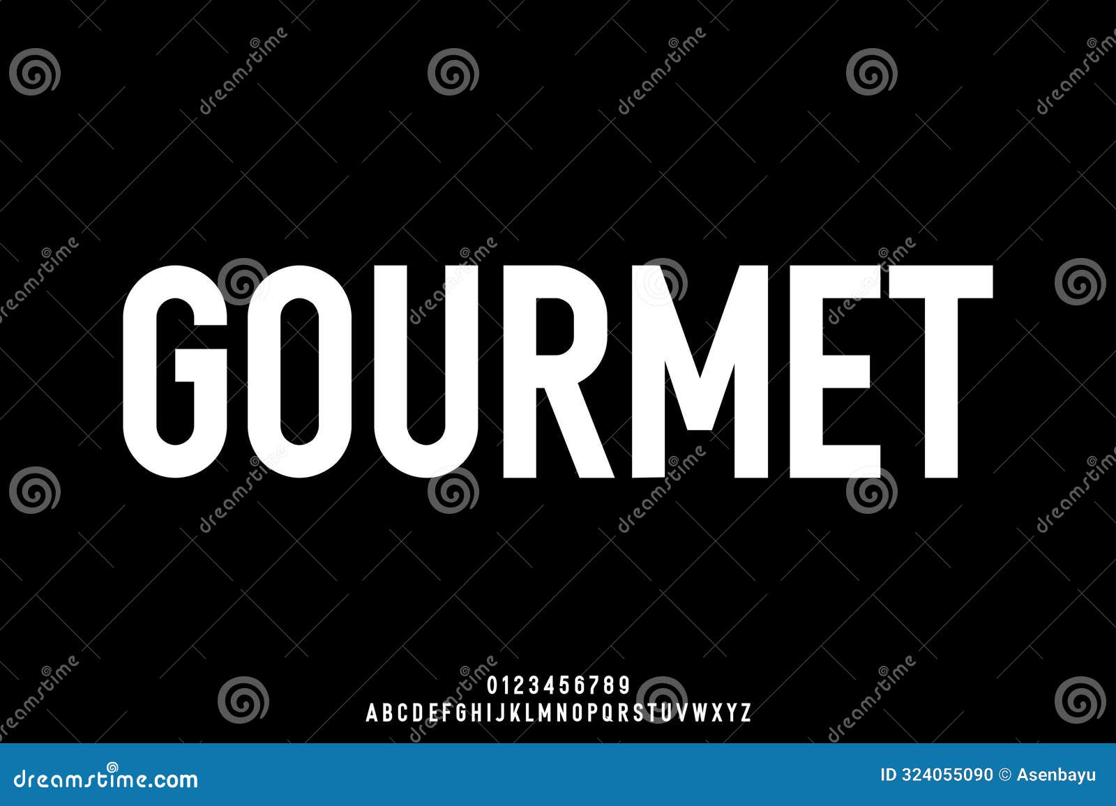 Modern Sans Serif Alphabet Display Font Vector. Creative Gourmet ...