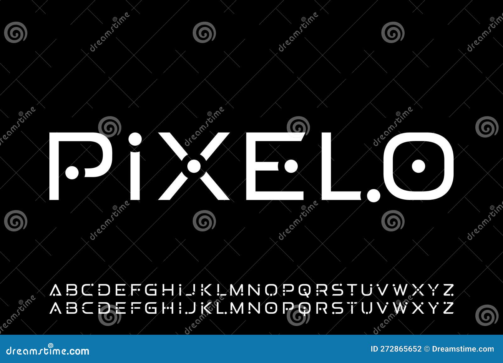 Modern Sans Serif and Dot Alphabets Font Vector with Alternate ...