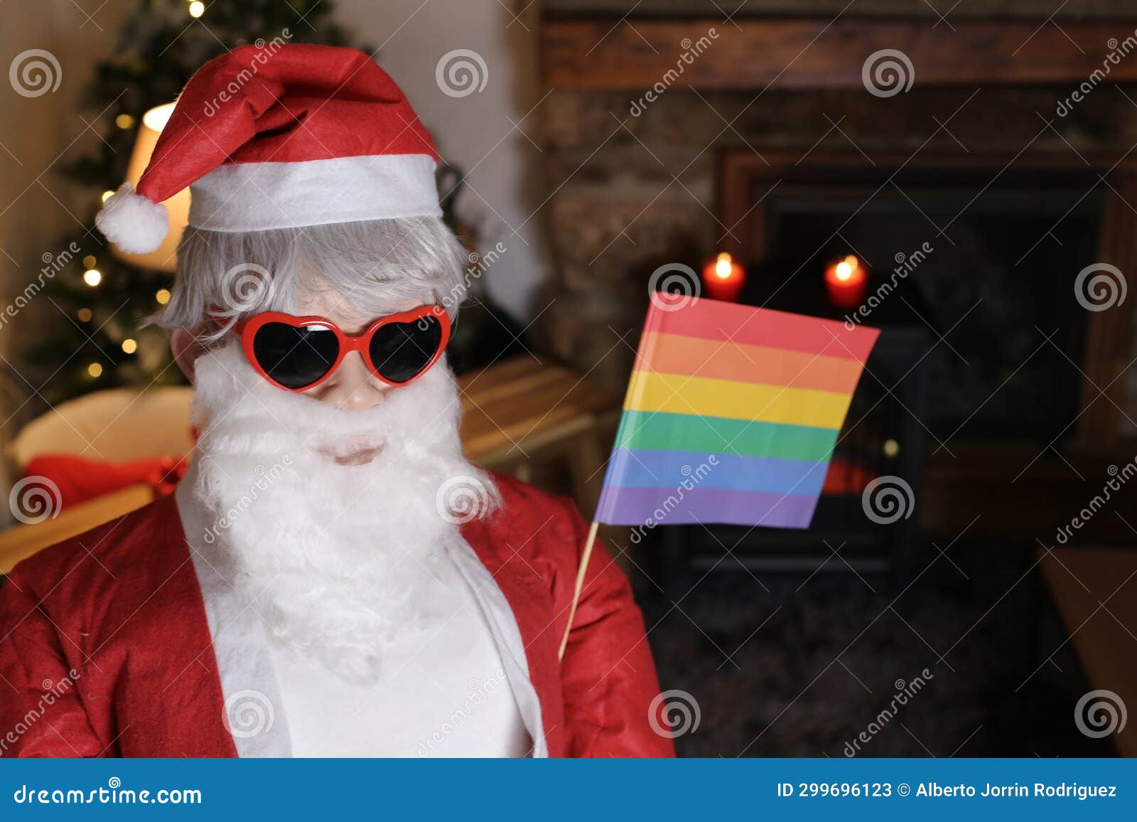 Modern Santa Claus Supporting Diversity Stock Image - Image of ...