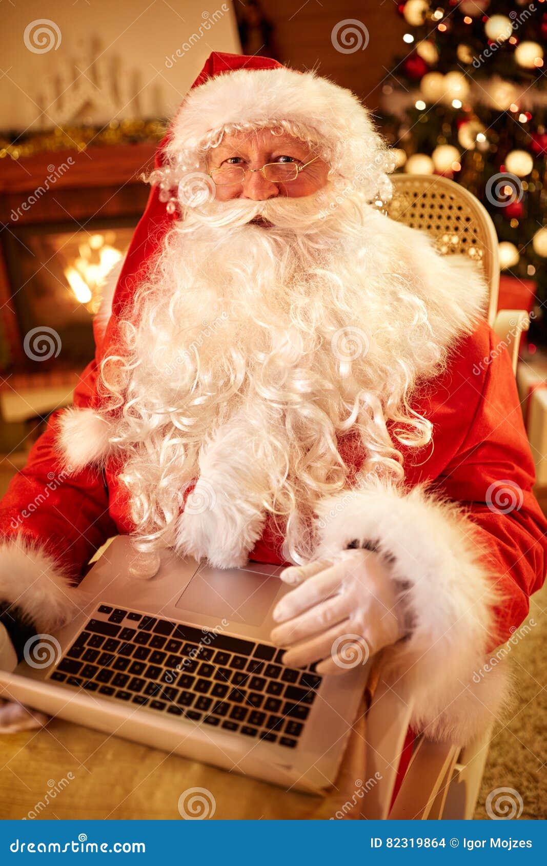 Modern Santa Claus stock photo. Image of hold, december - 82319864