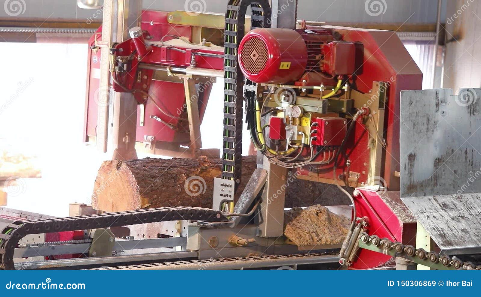 Modern Sawmill. Automated Power-sawmill Stock Video - Video of ...