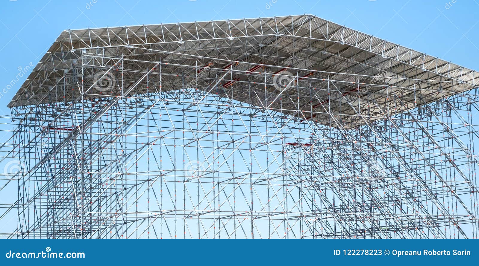 Modern Scaffolding at a Construction Site Stock Image - Image of ...