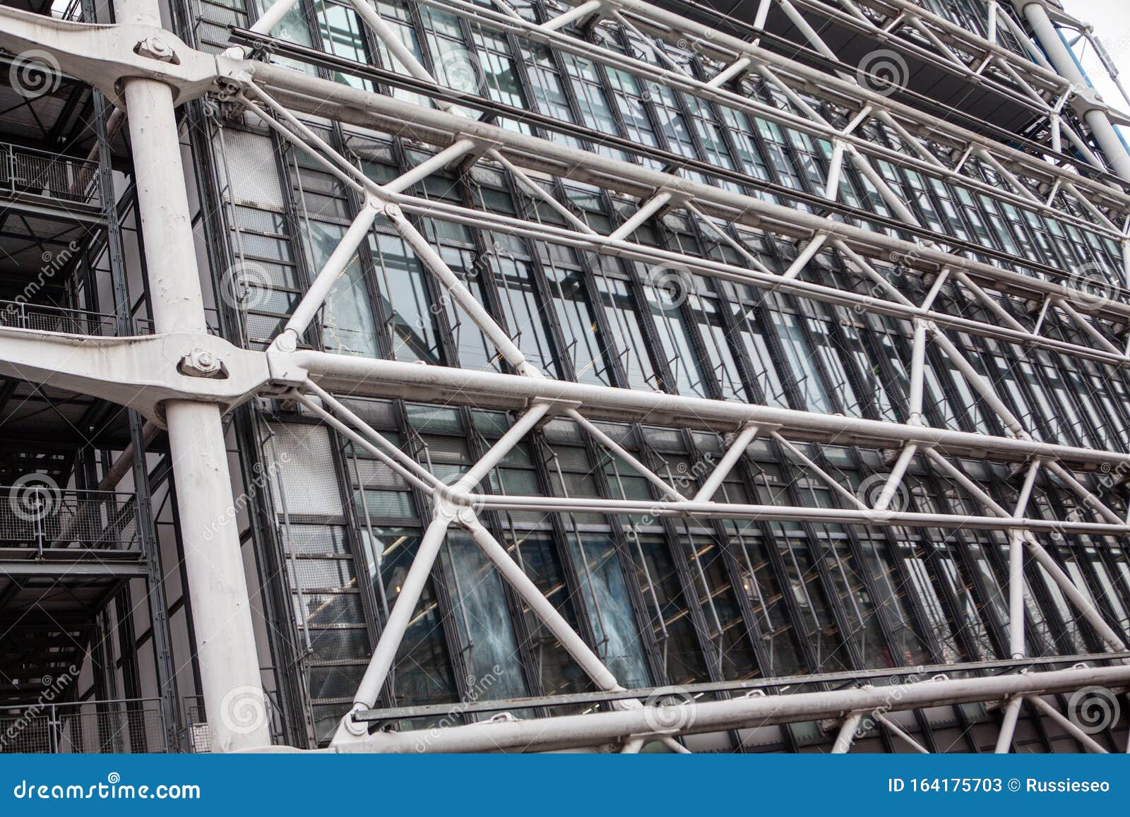 Modern scaffolding stock image. Image of high, architecture - 164175703