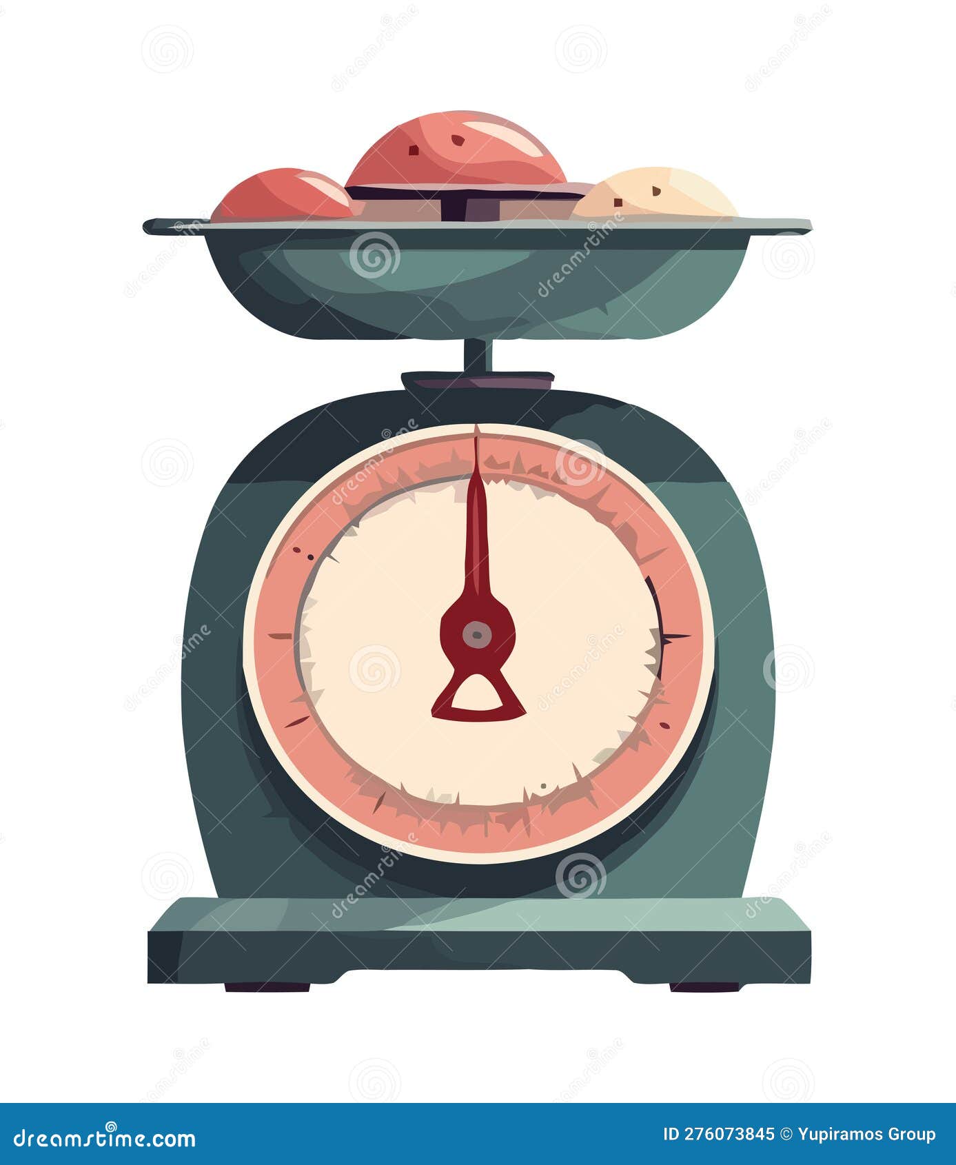 Modern Scale Balance with Food Cooking Stock Vector - Illustration of ...