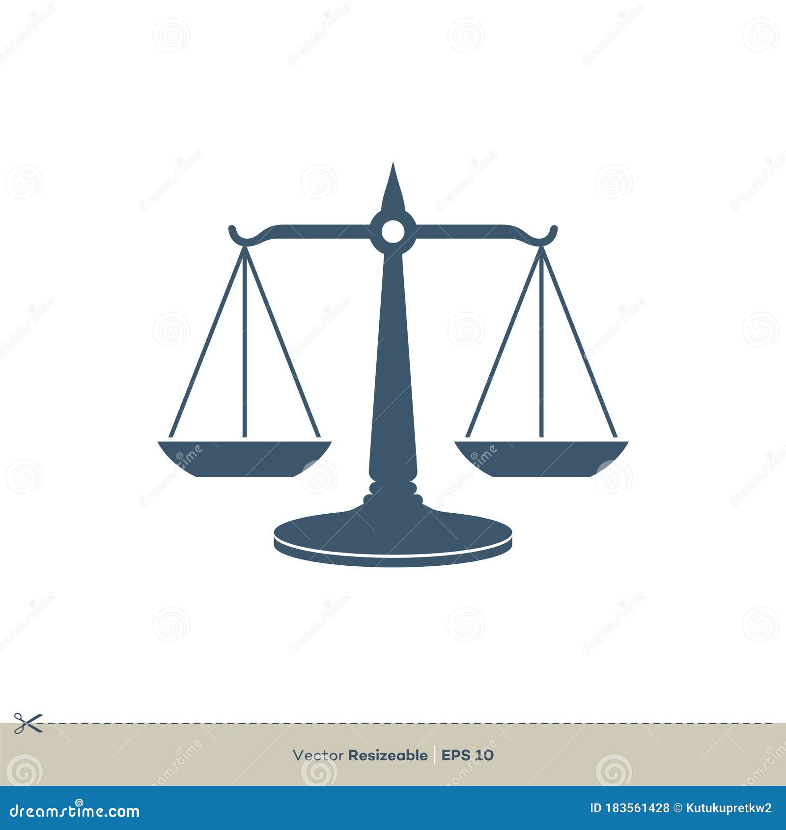Modern Scale of Justice Logo Template Illustration Design Stock Vector ...