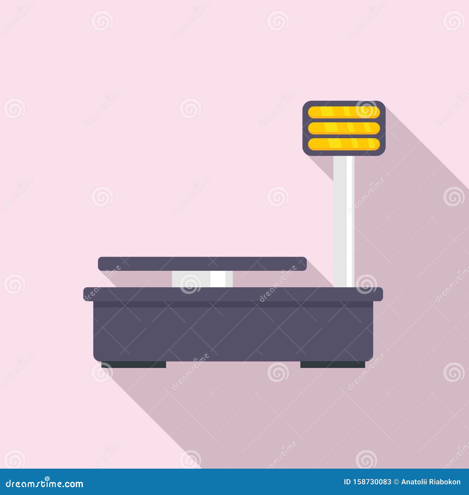 Modern Scales Icon, Flat Style Stock Vector - Illustration of emblem ...