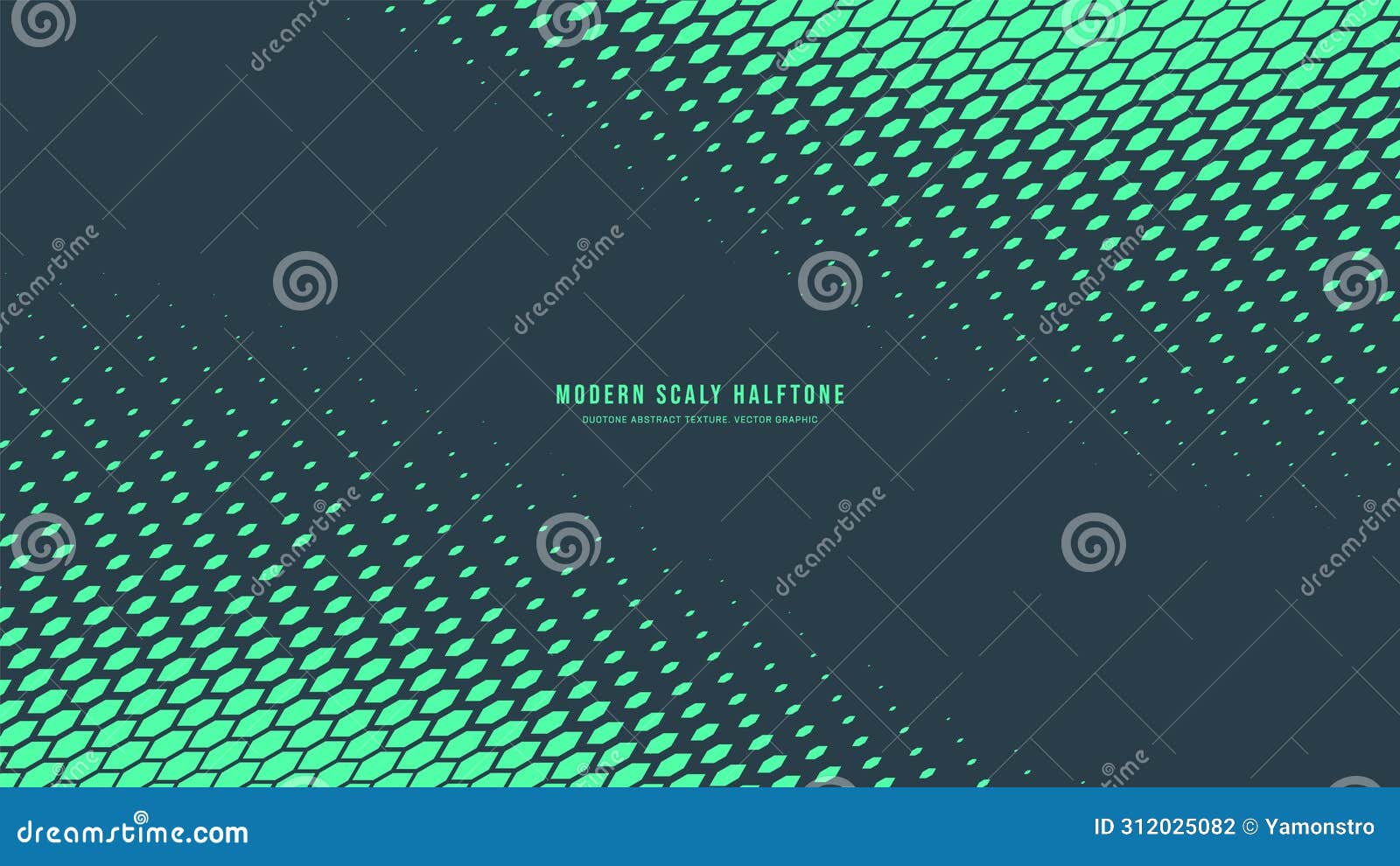 Modern Scaly Half Tone Pattern Round Frame Vector Turquoise Abstract ...