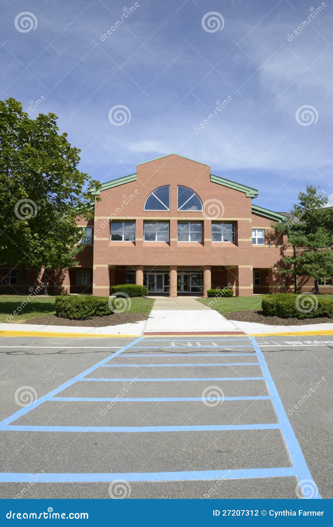 Modern school building stock photo. Image of asphalt - 27207312