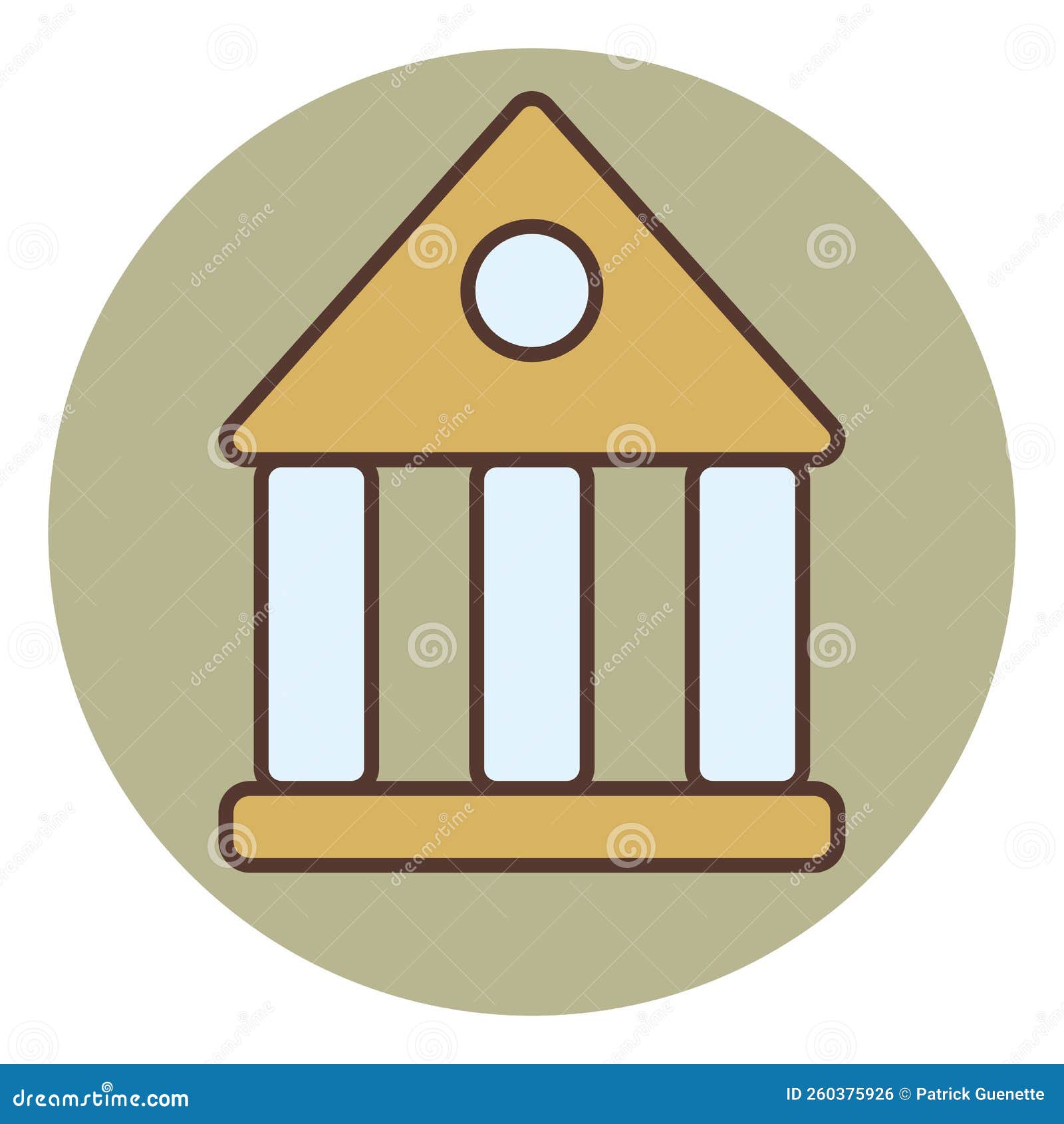 Modern School Building, Icon Stock Vector - Illustration of university ...