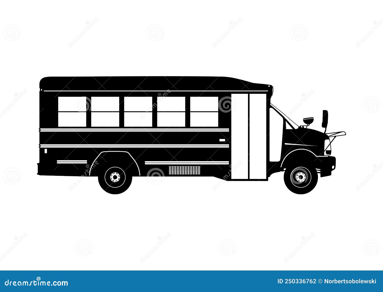 School Bus Silhouette. Vector Stock Vector - Illustration of vector ...