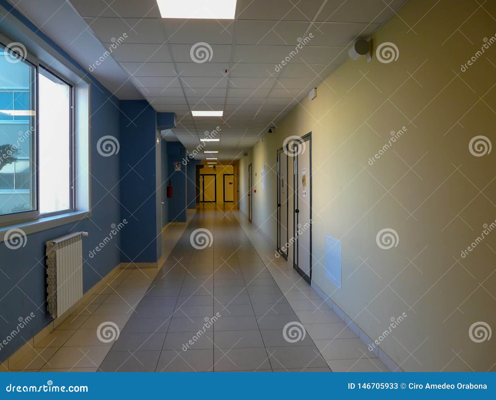 Modern school stock image. Image of white, glass, long - 146705933