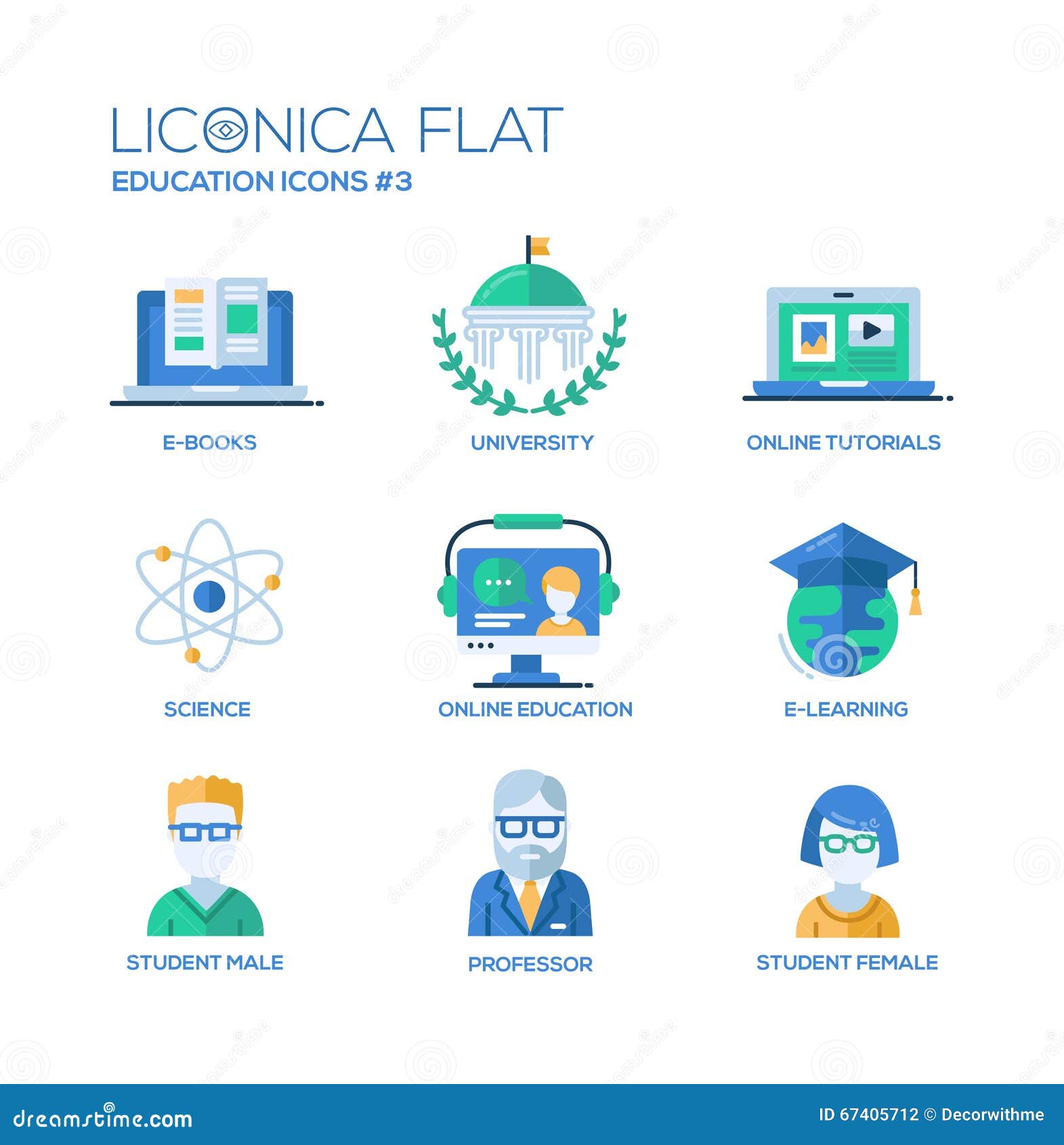 Modern School And Education Thin Line Design Icons, Pictograms Vector ...