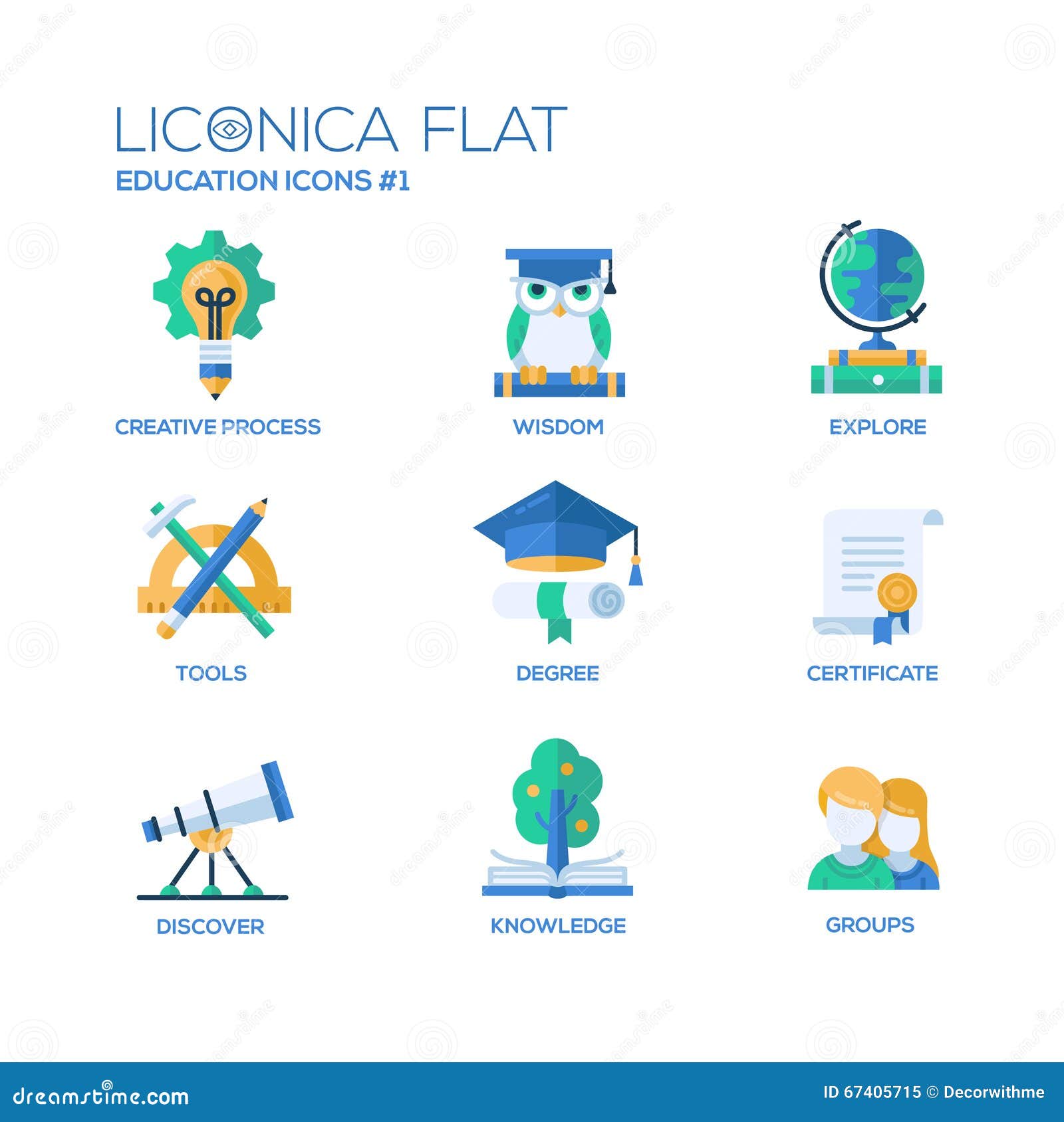 Modern School and Education Thin Line Design Icons, Pictograms Stock ...