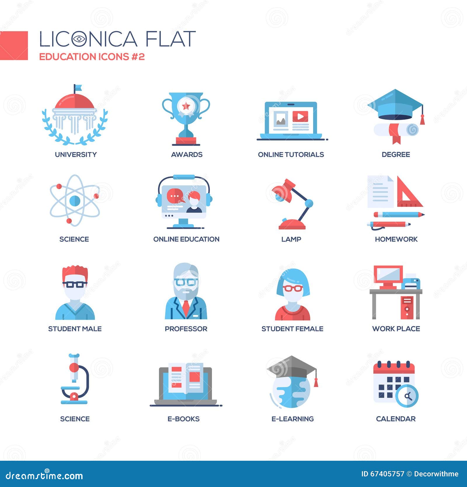 Modern School and Education Thin Line Design Icons, Pictograms Stock ...