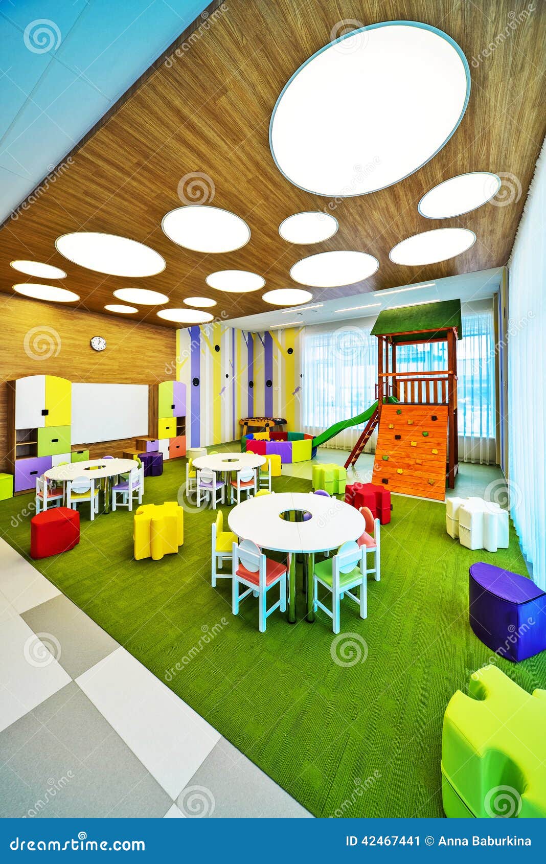 Modern school interior . stock image. Image of bright - 42467441