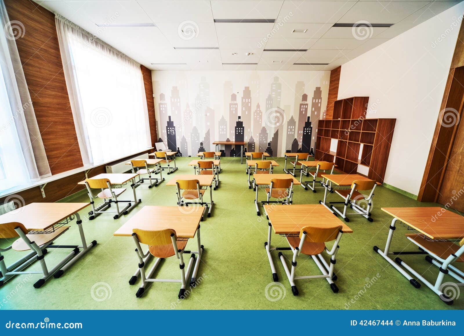 Modern school interior . stock photo. Image of computer - 42467444