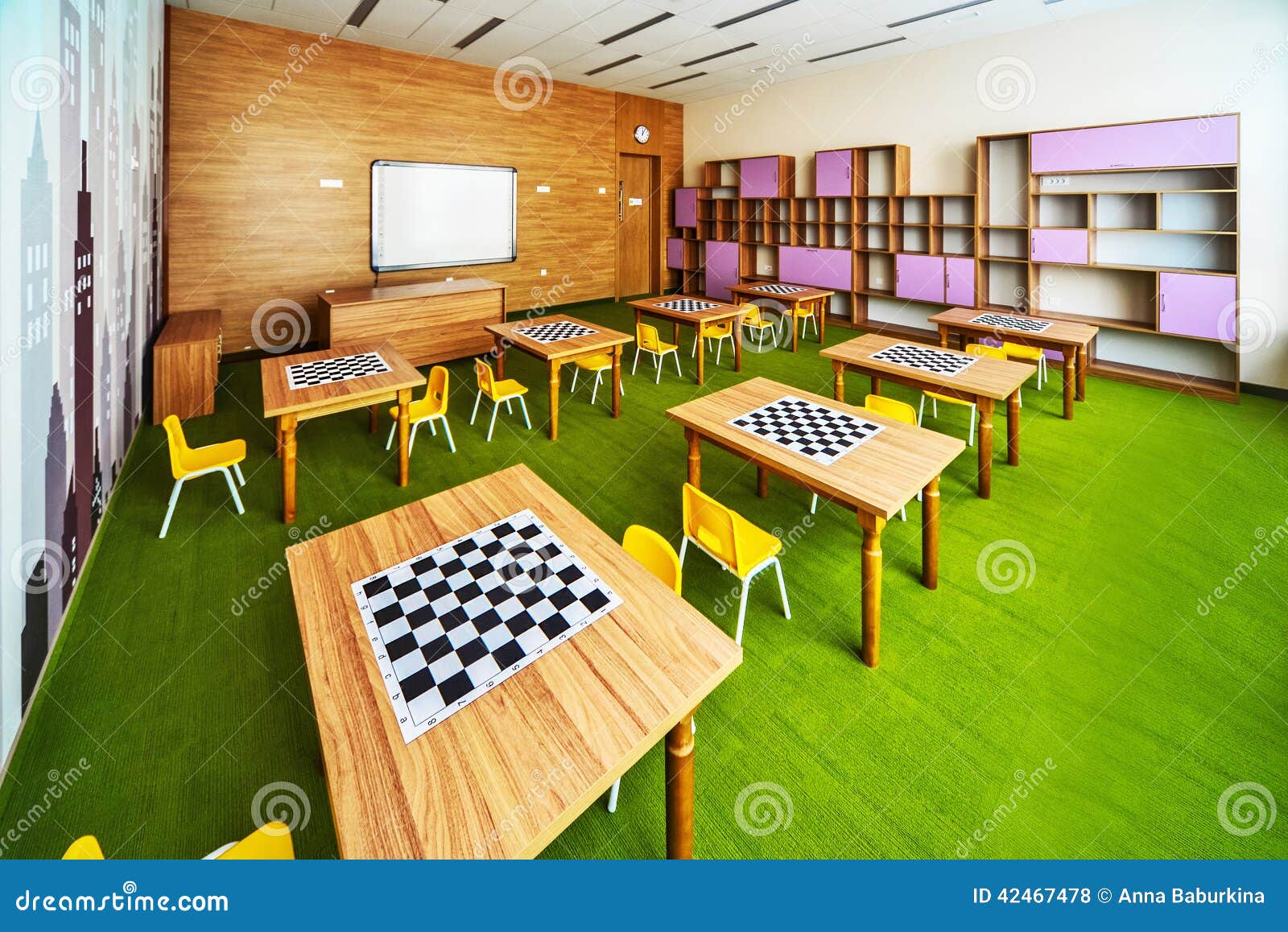 Modern school interior . stock photo. Image of decoration - 42467478