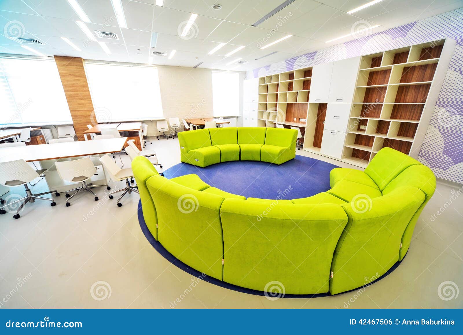 Modern school interior . stock photo. Image of classroom - 42467506