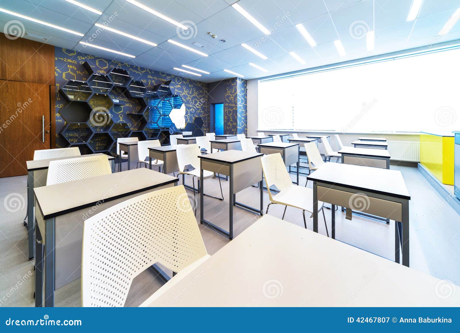Modern school interior . stock image. Image of indoors - 42467807