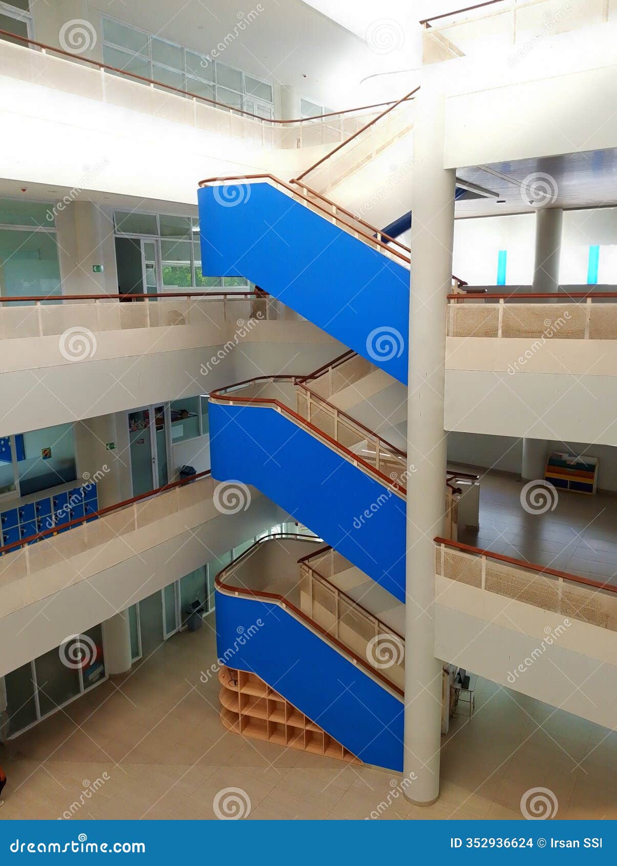 Modern School Staircase in Indonesia Editorial Stock Image - Image of ...