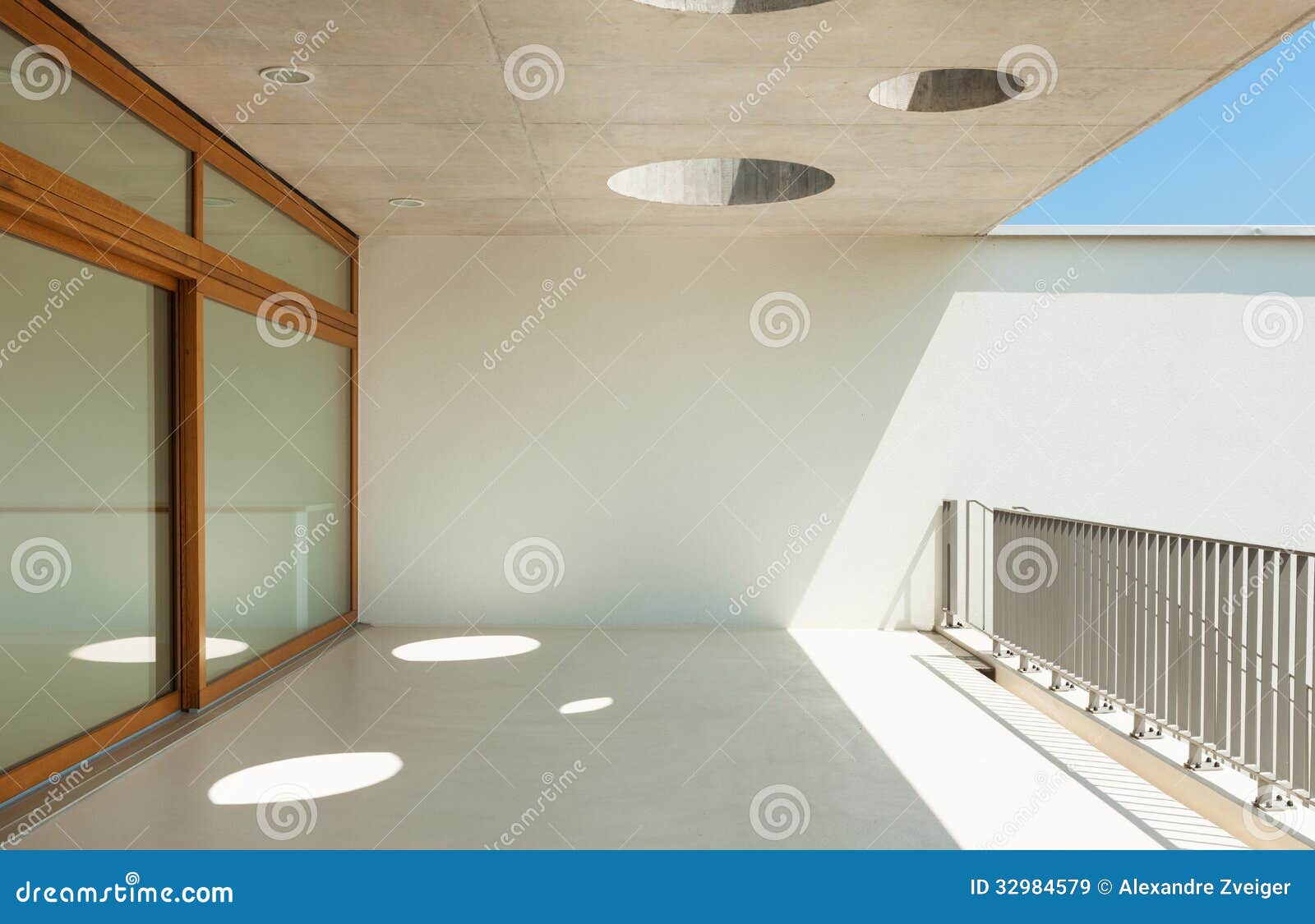 Modern School, View from Balcony Stock Image - Image of construction ...