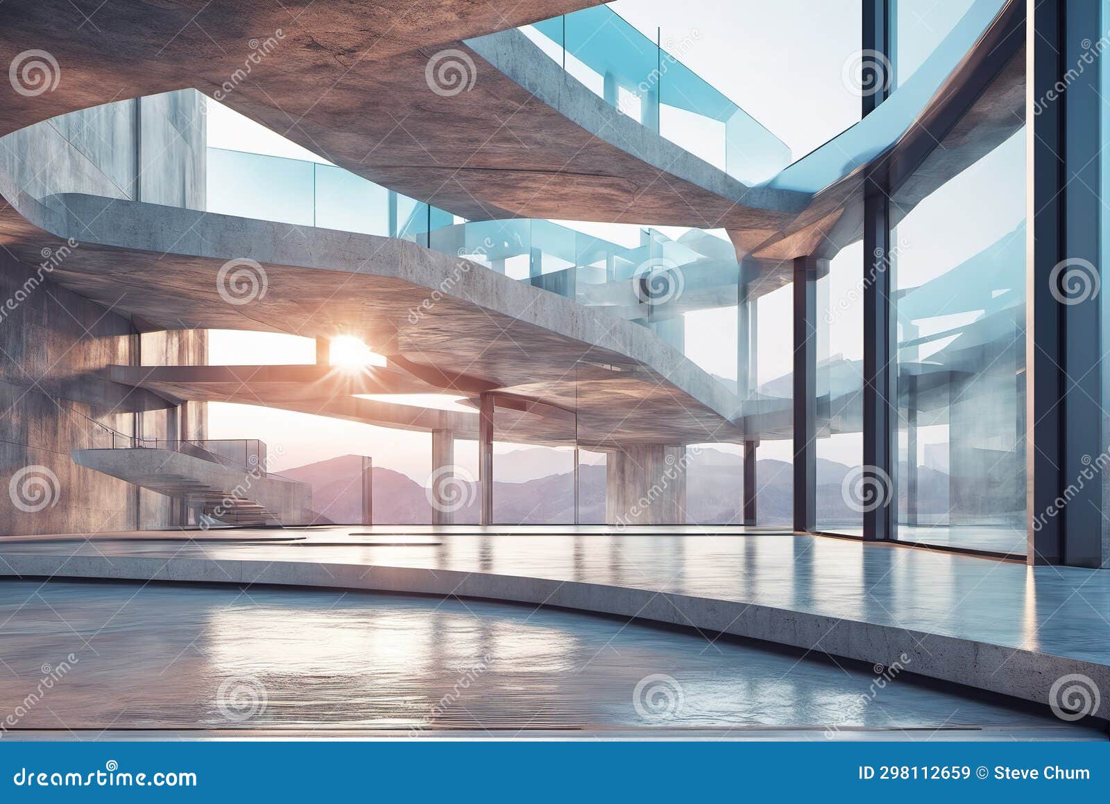 Modern Sci-fi Abstract Simple Architectural Display Stand Stock ...