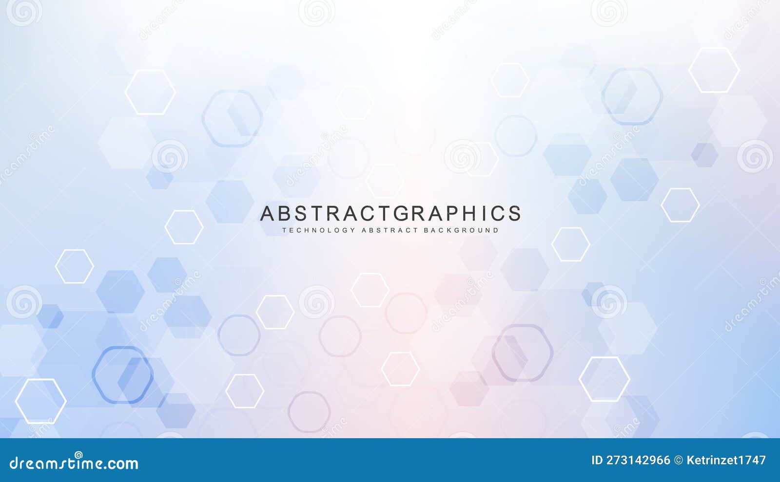 Modern Science Background with Lines, Dots and Hexagons. Wave Flow ...
