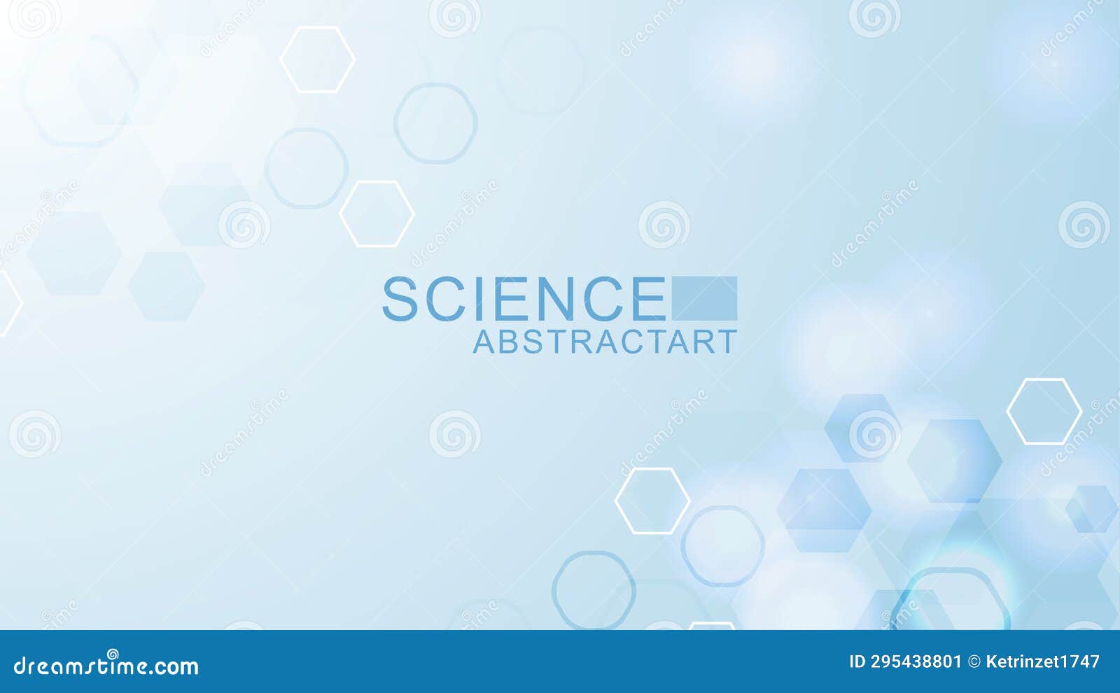 Modern Science Background with Lines, Dots and Hexagons. Wave Flow ...