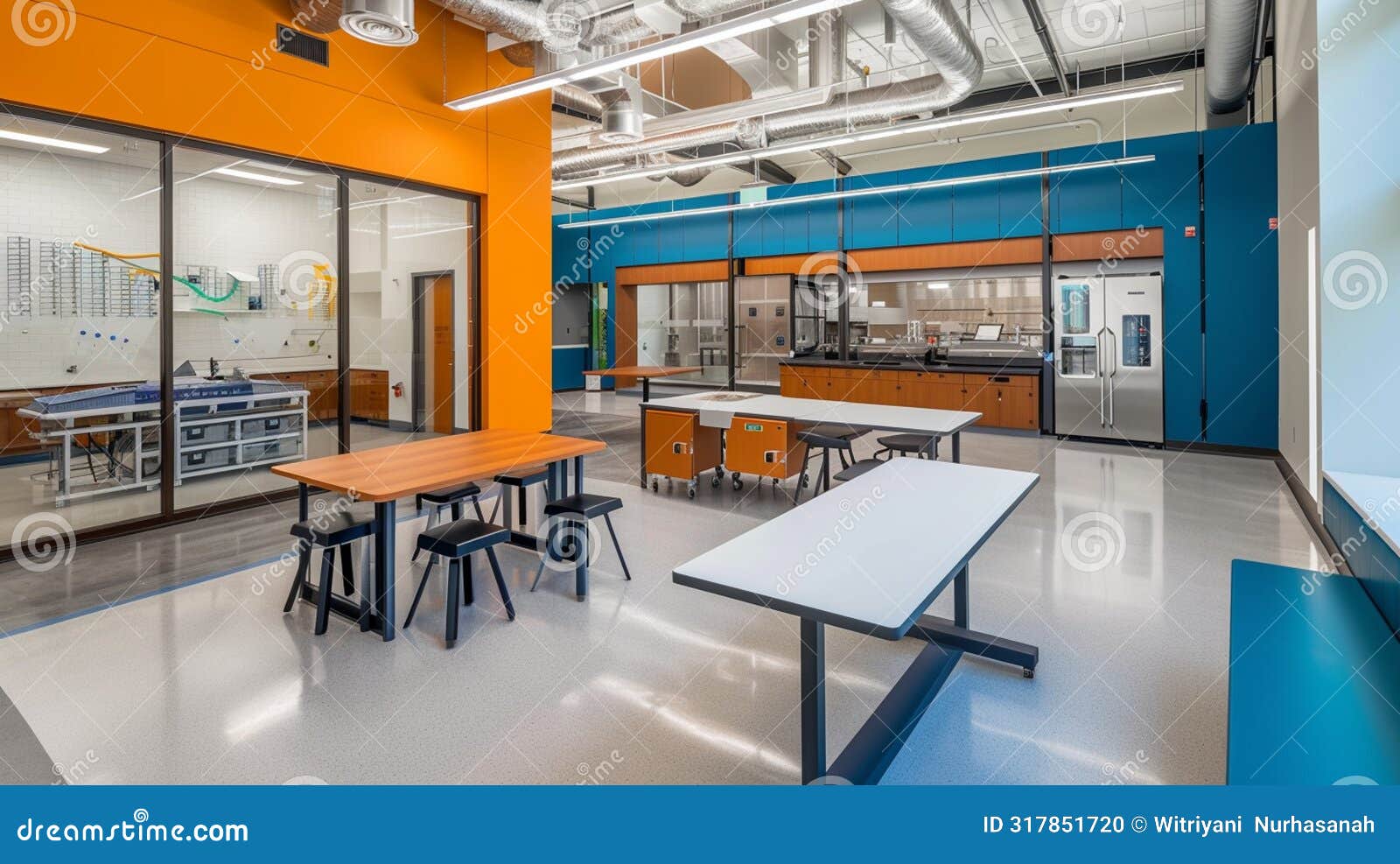 Modern Science Discovery Lab Interior. Generative Ai Stock Illustration ...