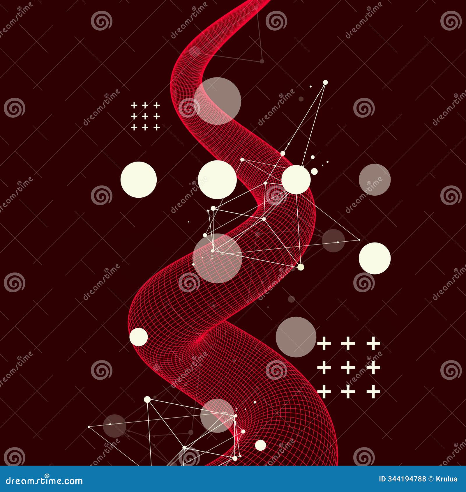 Modern Science or Technology Art Background. Hand Drawn Vector. Stock ...