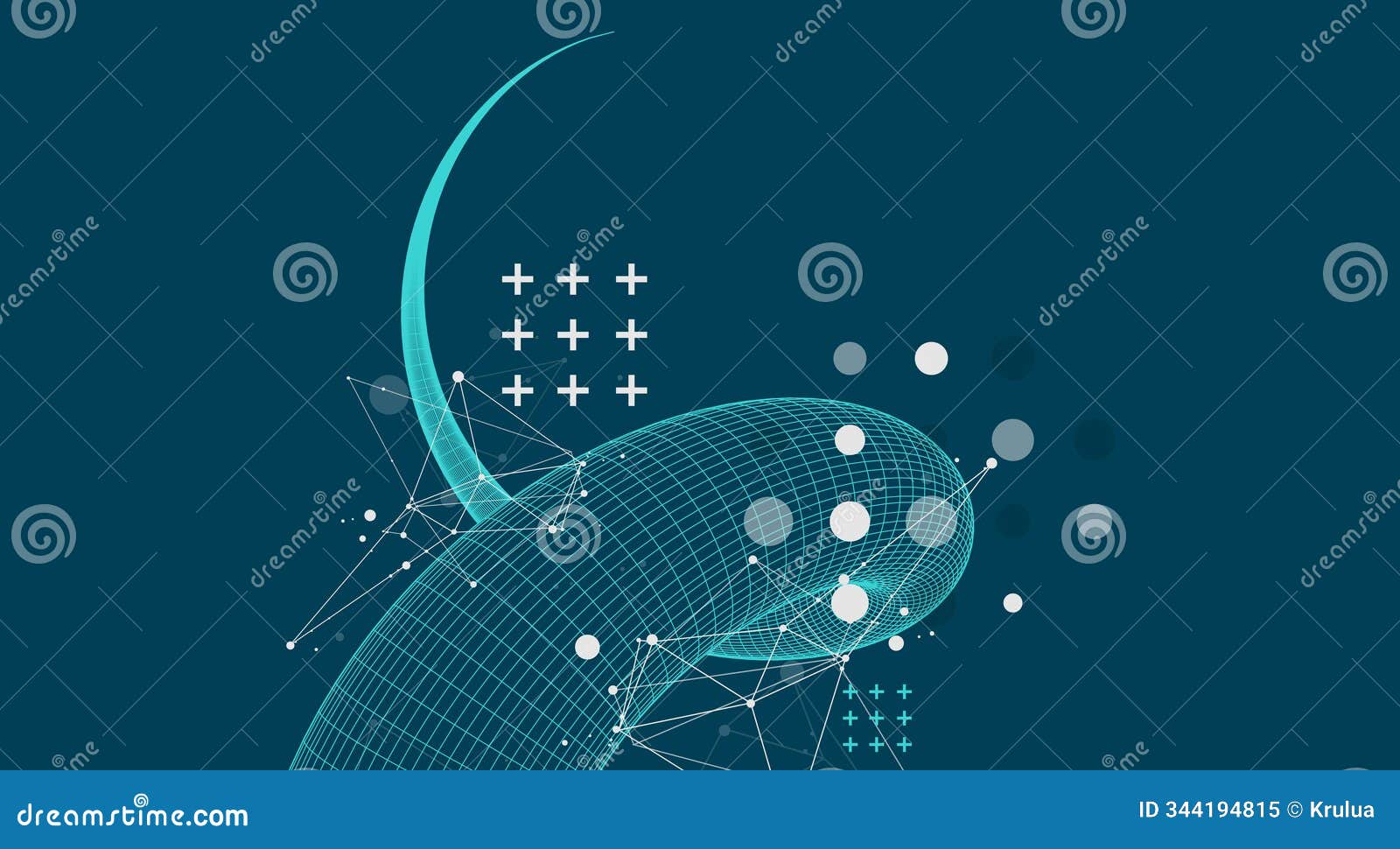 Modern Science or Technology Art Background. Hand Drawn Vector. Stock ...