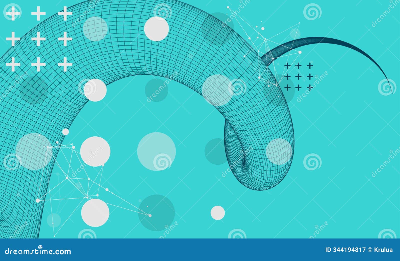 Modern Science or Technology Art Background. Hand Drawn Vector. Stock ...