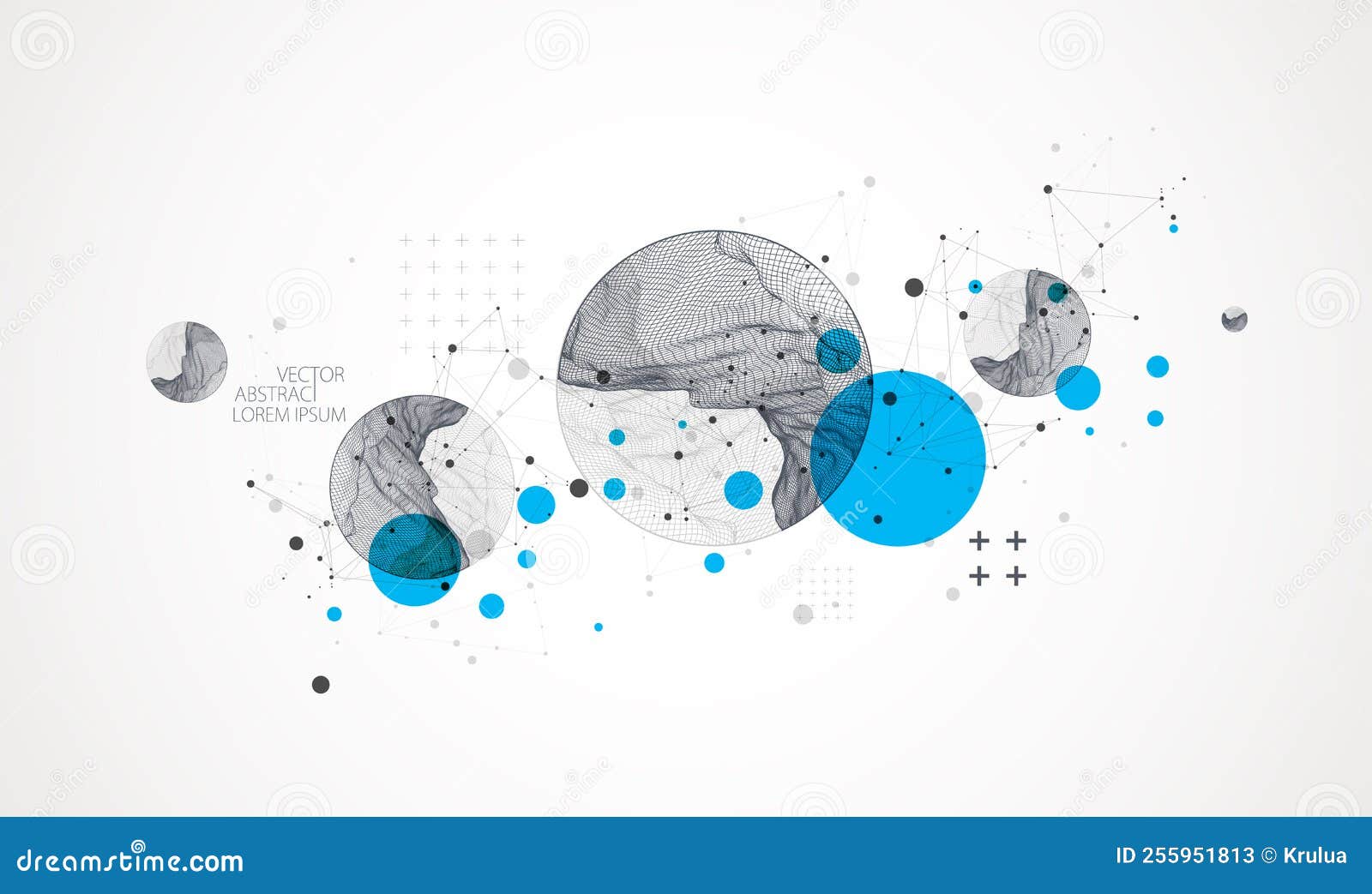 Modern Science or Technology Elements. Trendy Abstract Background ...