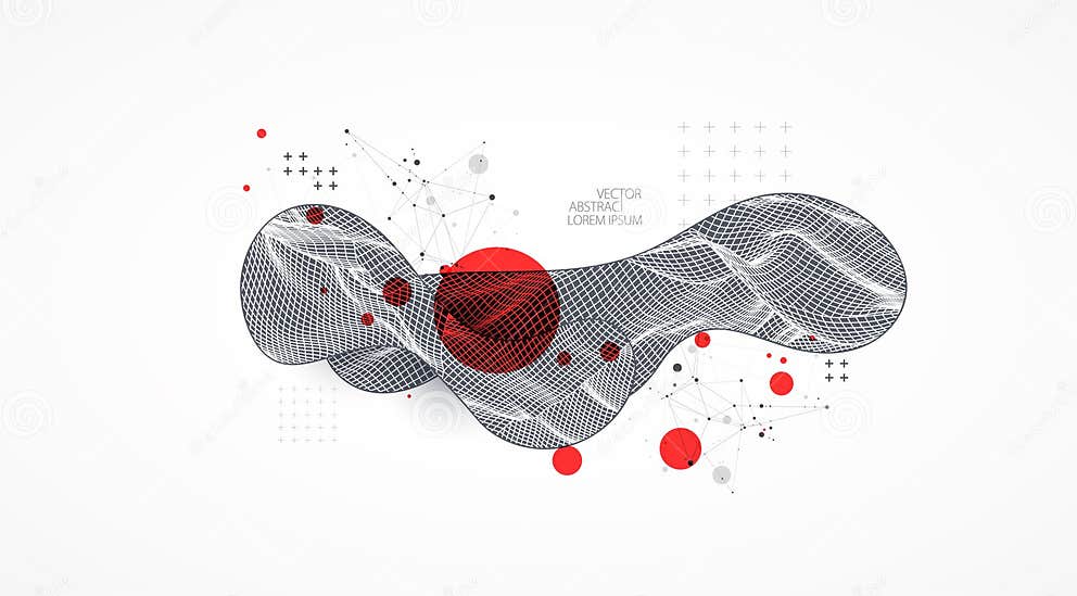 Modern Science or Technology Spot Elements. Trendy Abstract Background ...