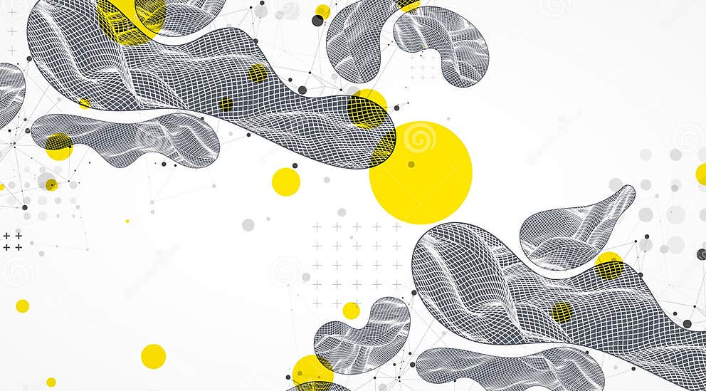 Modern Science or Technology Spot Elements. Trendy Abstract Background ...