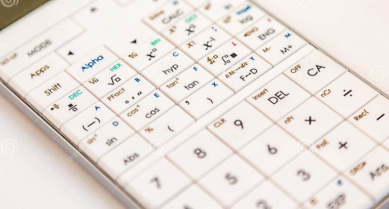 Modern Scientific Calculator Stock Image - Image of integral, cosine ...