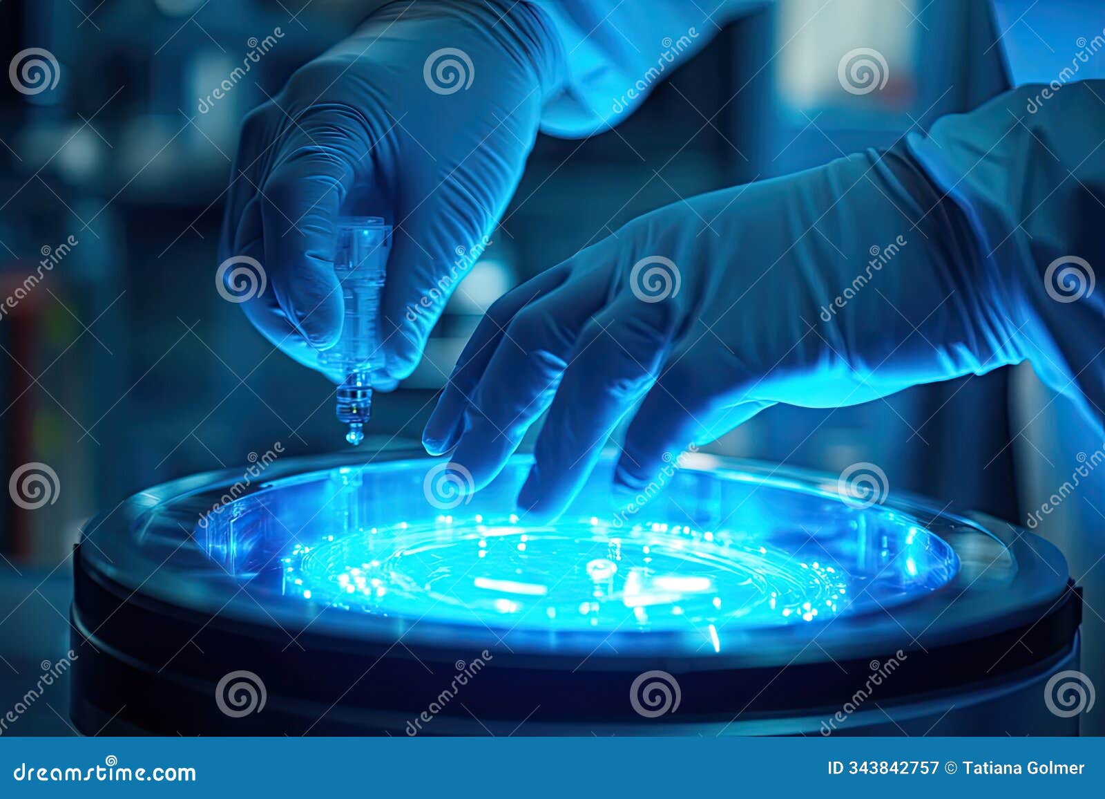 Modern Scientific Lab with Advanced Microwave Emitter Devices, Set ...