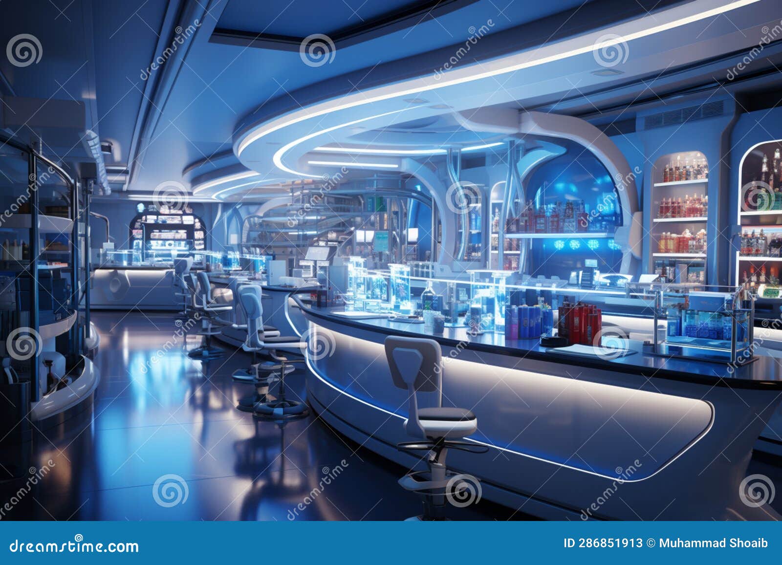 Modern Scientific Lab, Devoid of Activity, Specializing in Biology and ...