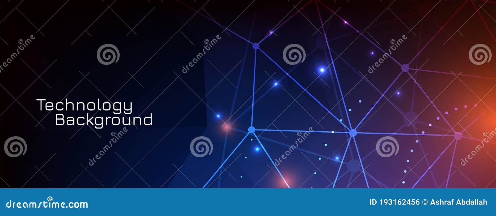 Modern Scientific Technology Banner Design Stock Vector - Illustration ...