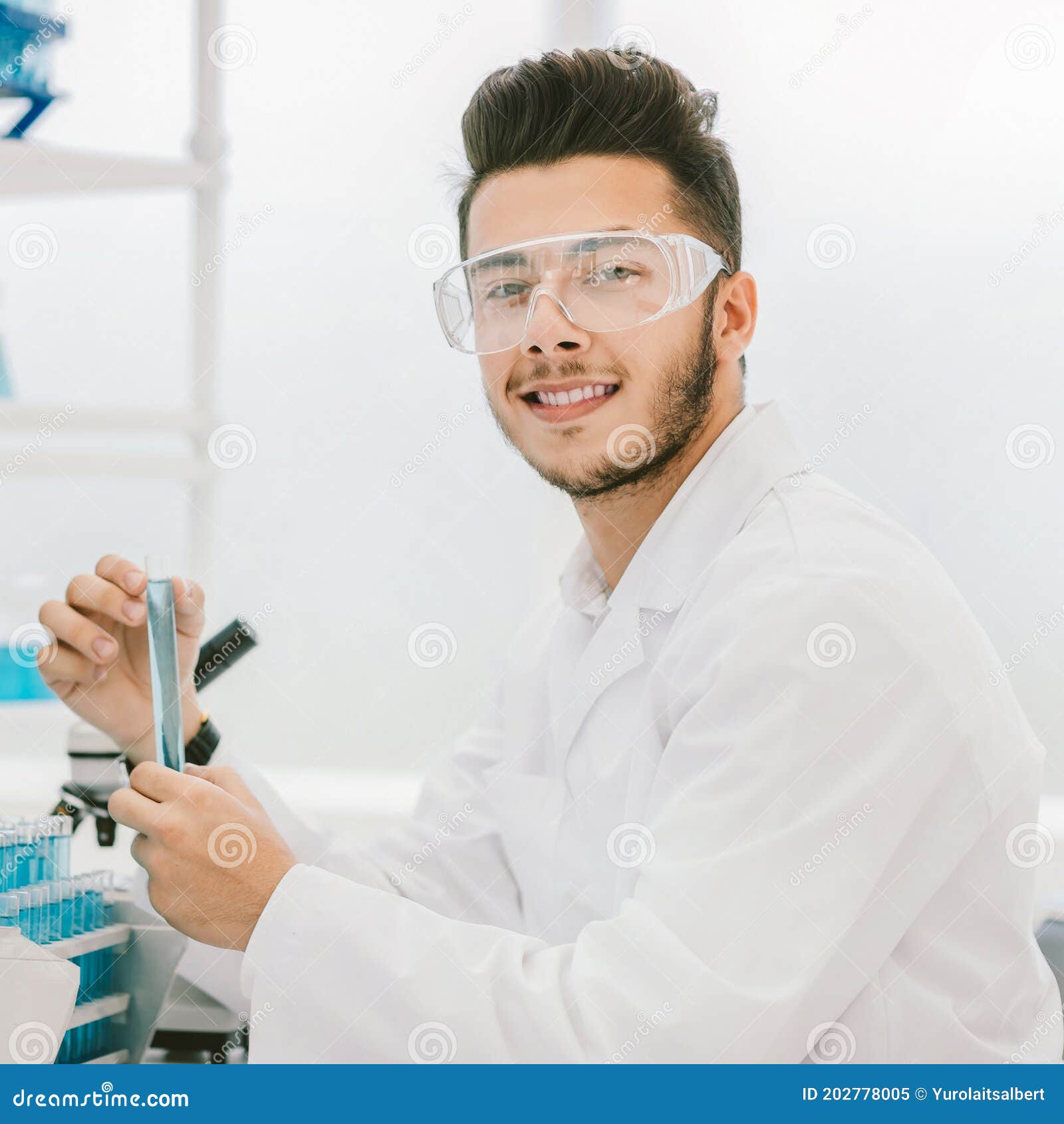 Modern Scientist in the Workplace in the Laboratory Stock Image - Image ...
