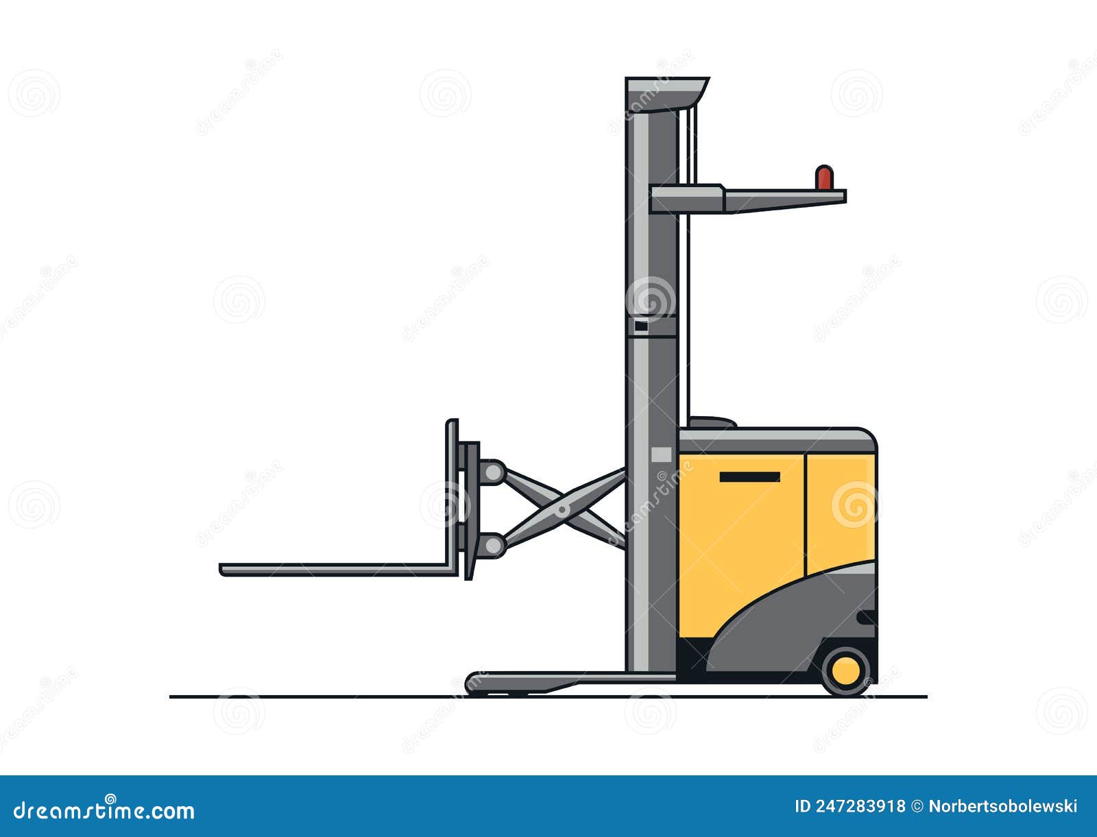 Reach Truck Vector Illustration | CartoonDealer.com #42616392
